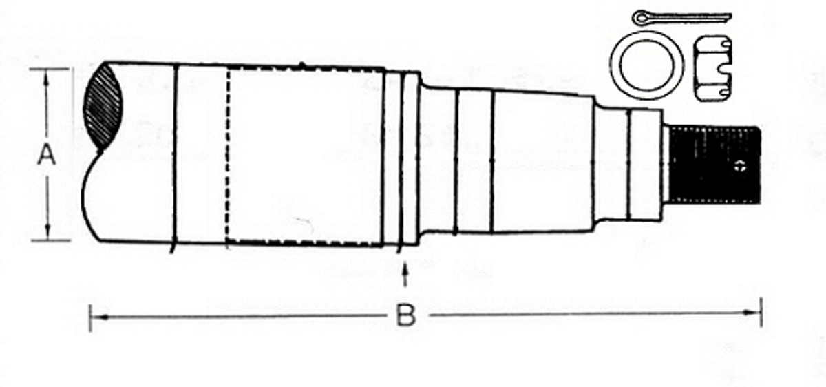 COMPLETE SPINDLE KIT 28.5" X 4" 16000 LBS AGR CR1045